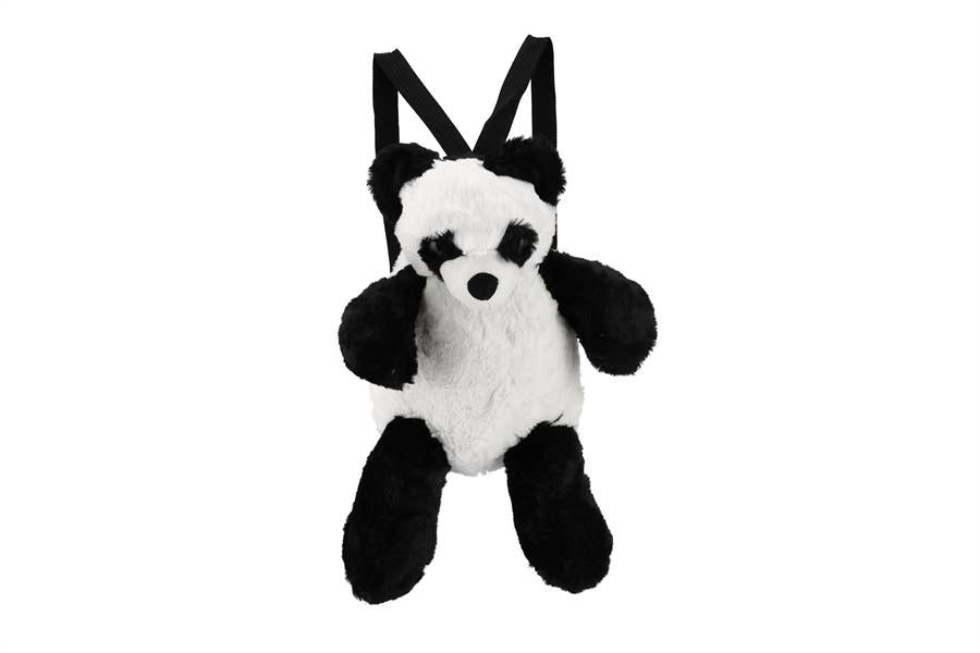 Plush Faux Fur Panda Backpack – Baked by Yael